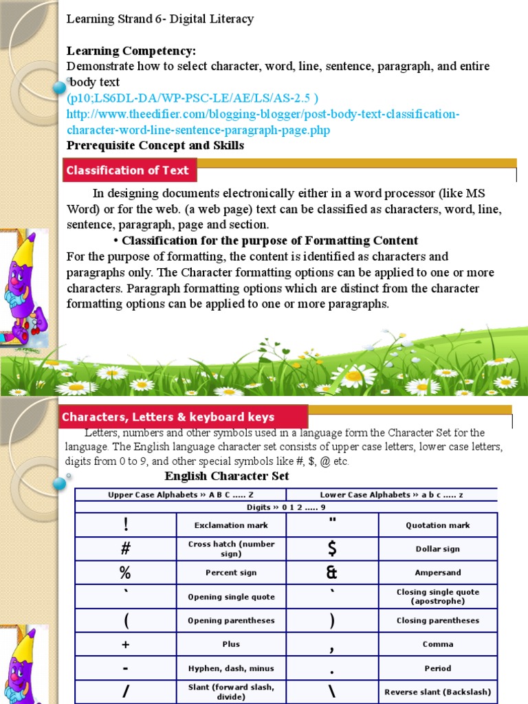 13-LS6 DL Select Character, Word, Line, Sentence, Paragraph | Download ...