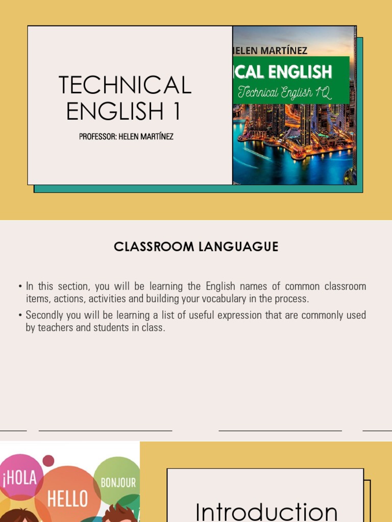 Te1 Pre-Lesson 01 | PDF | English Language | Classroom