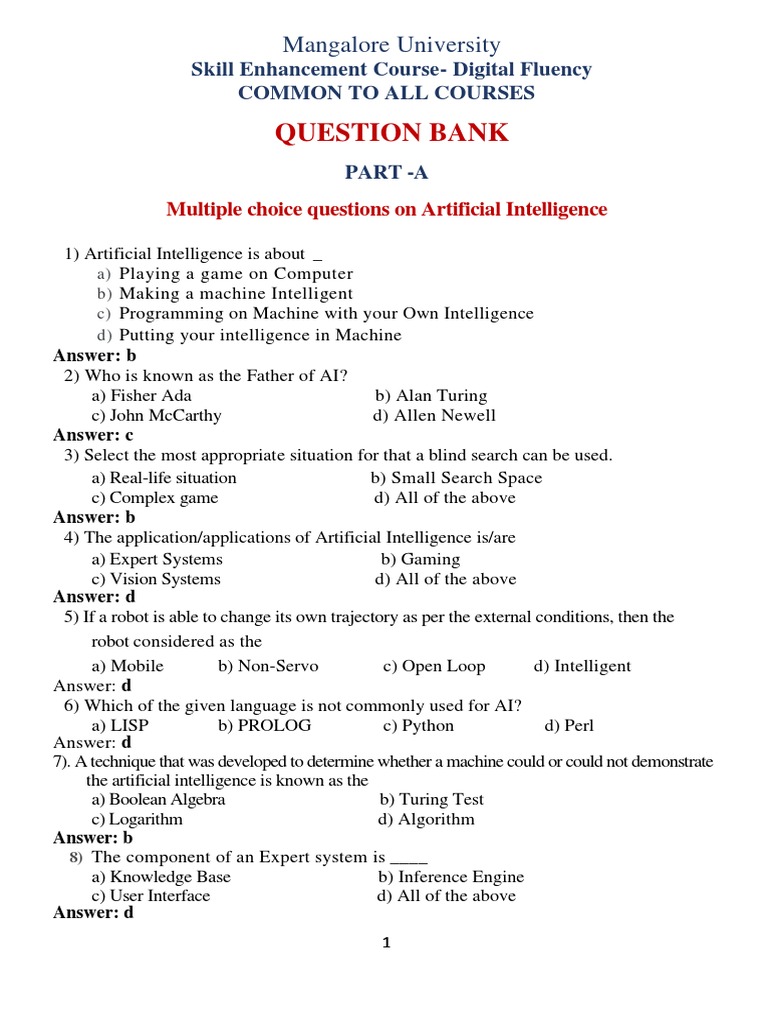 Digital Fluency (Answer Key) | PDF | Internet Of Things | Machine Learning
