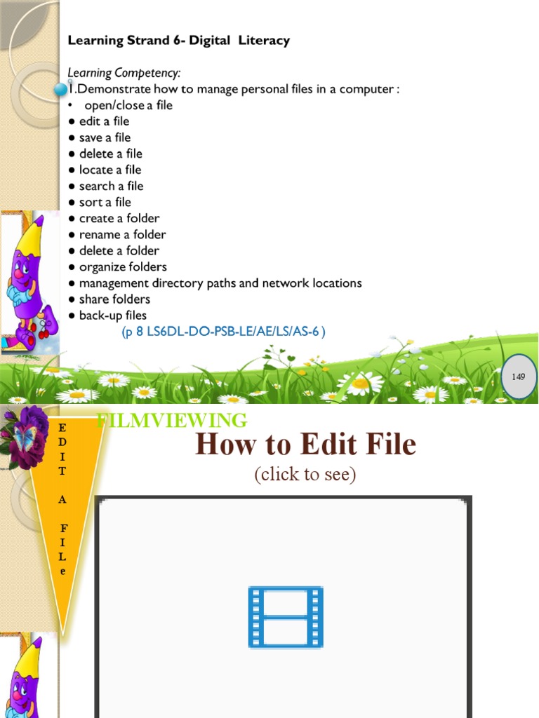 LS6 Manage Personal Files in Computer LE AE LS AS | PDF | Computer File | Utility Software