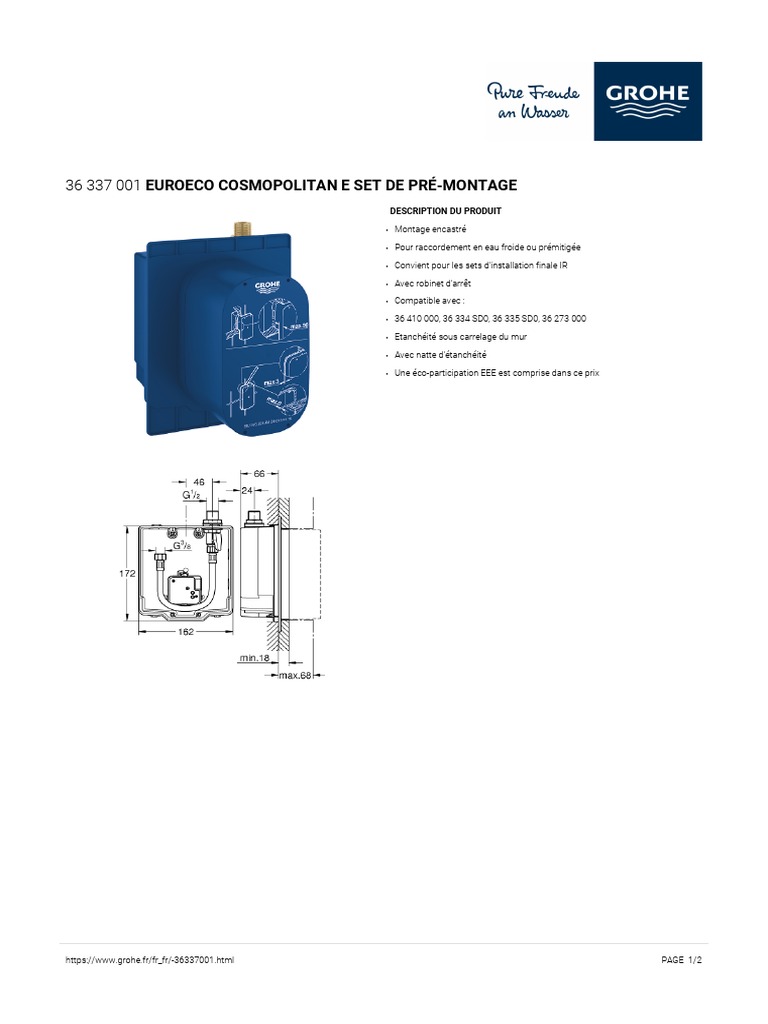 Notice Montage Wc Suspendu Grohe Pdf