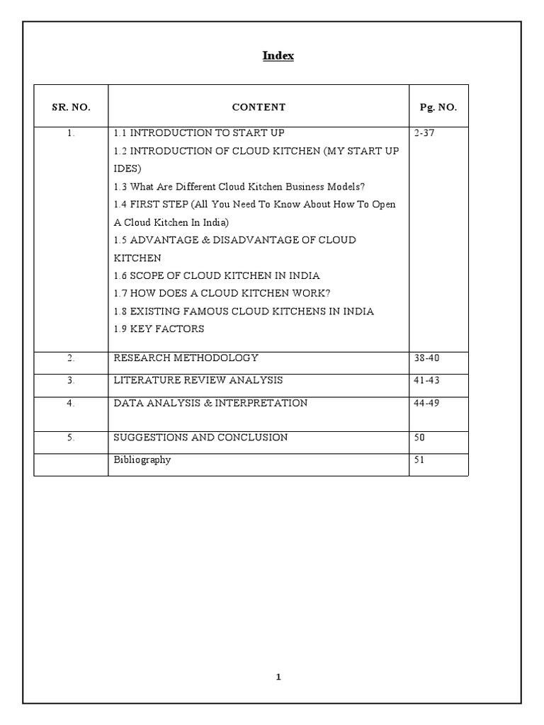 Cloud Kitchen | PDF | Startup Company | Small Business & Entrepreneurs