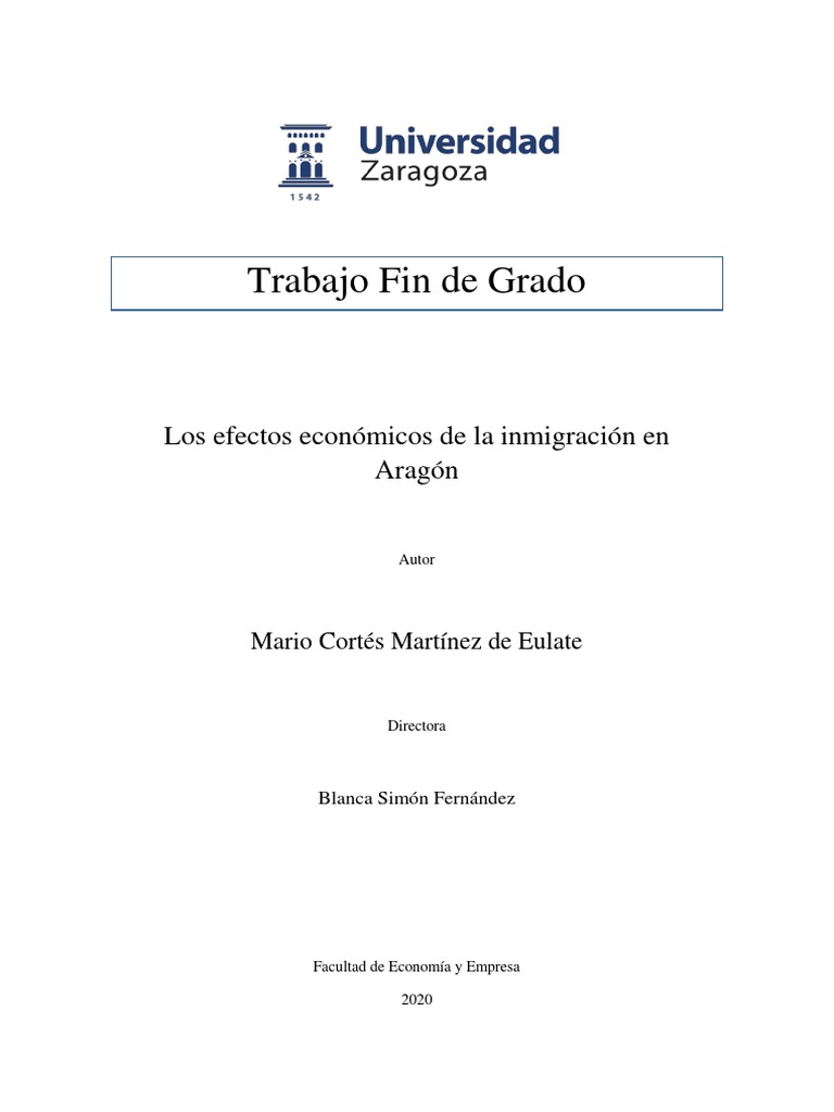 Taz TFG 2020 263 | PDF | Migración humana | Oferta (economía)