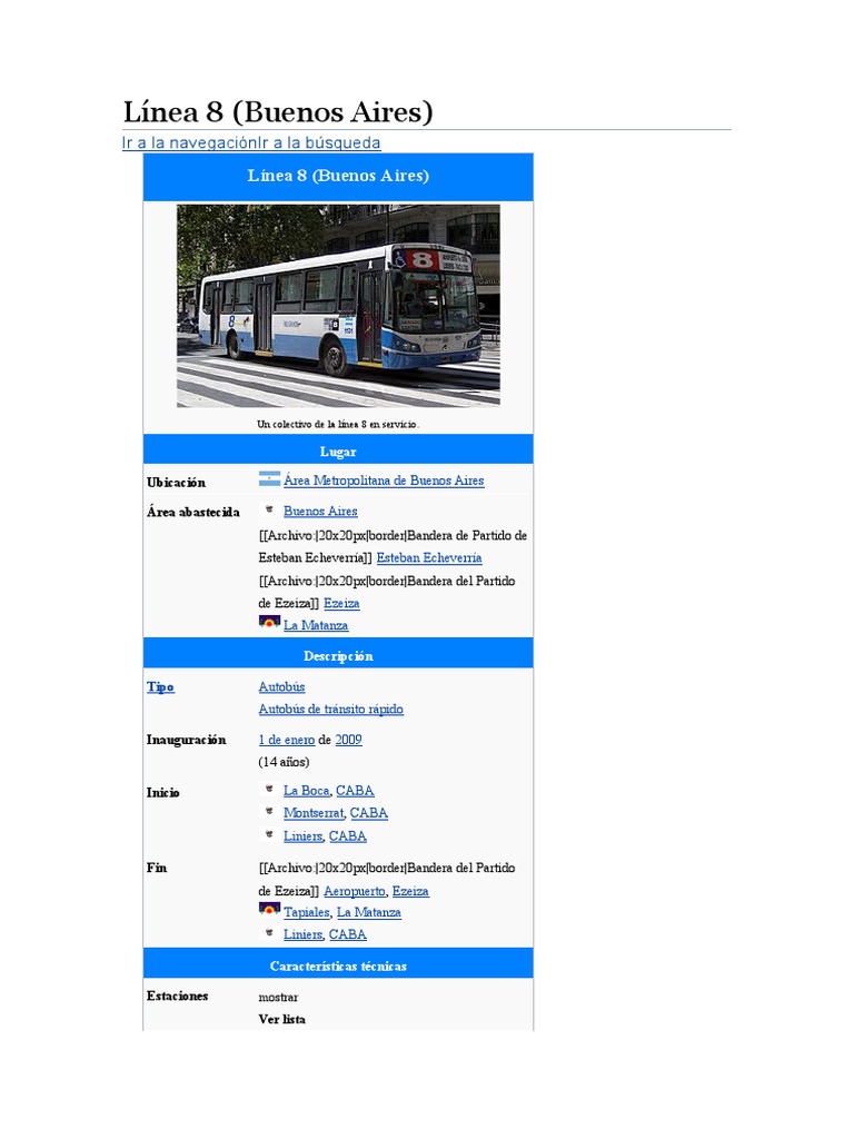 Línea 8, Buenos Aires | PDF | Buenos Aires | Argentina