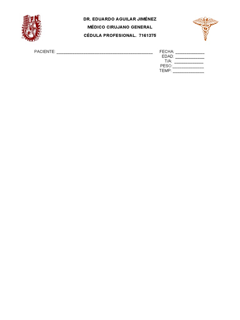 receta medica para editar | PDF