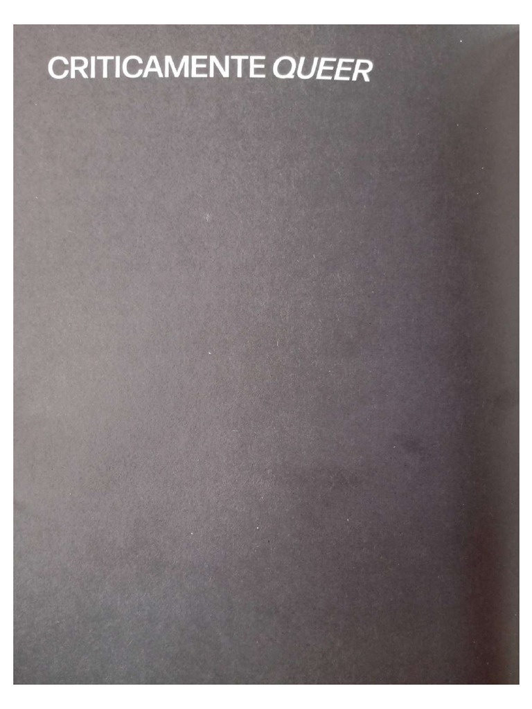 BUTLER, Judith. Criticamente Queer. in BUTLER, Judith. Corpos Que ...