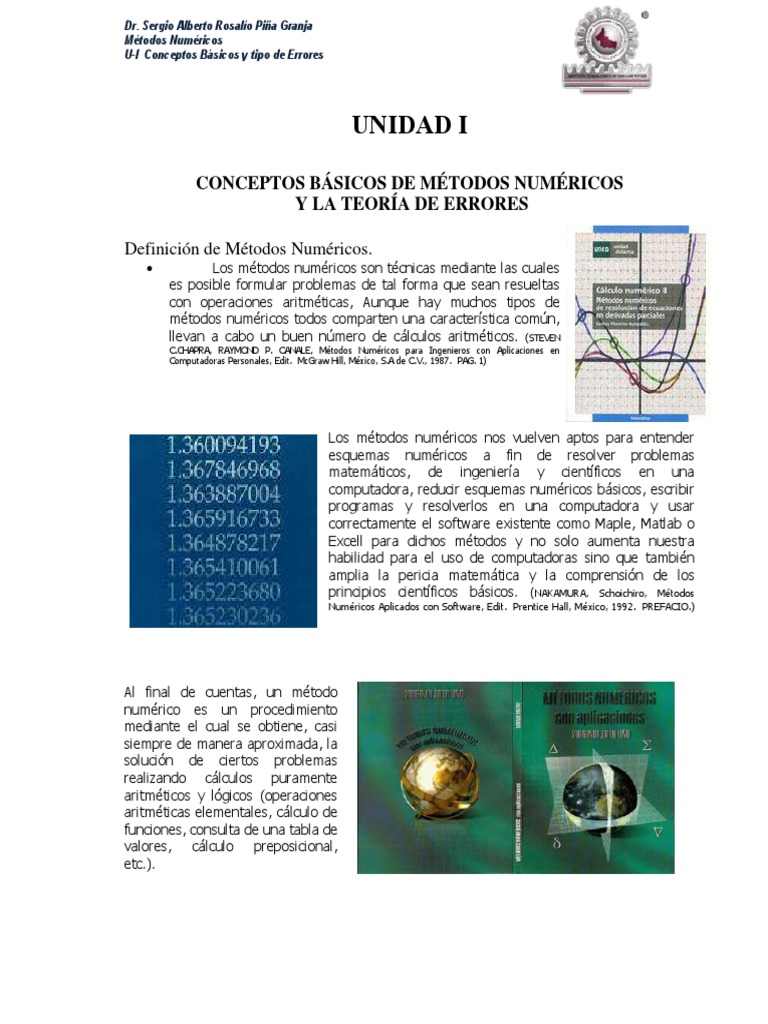 Teoria y Conceptos Métodos Numéricos | PDF | Análisis numérico | Exactitud y precisión