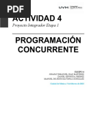 Actividad 4 - Programación Concurrente | PDF | Programación de computadoras | Tipo de datos