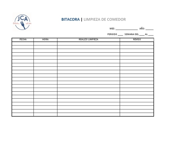 Formato - Limpieza de Comedor | PDF