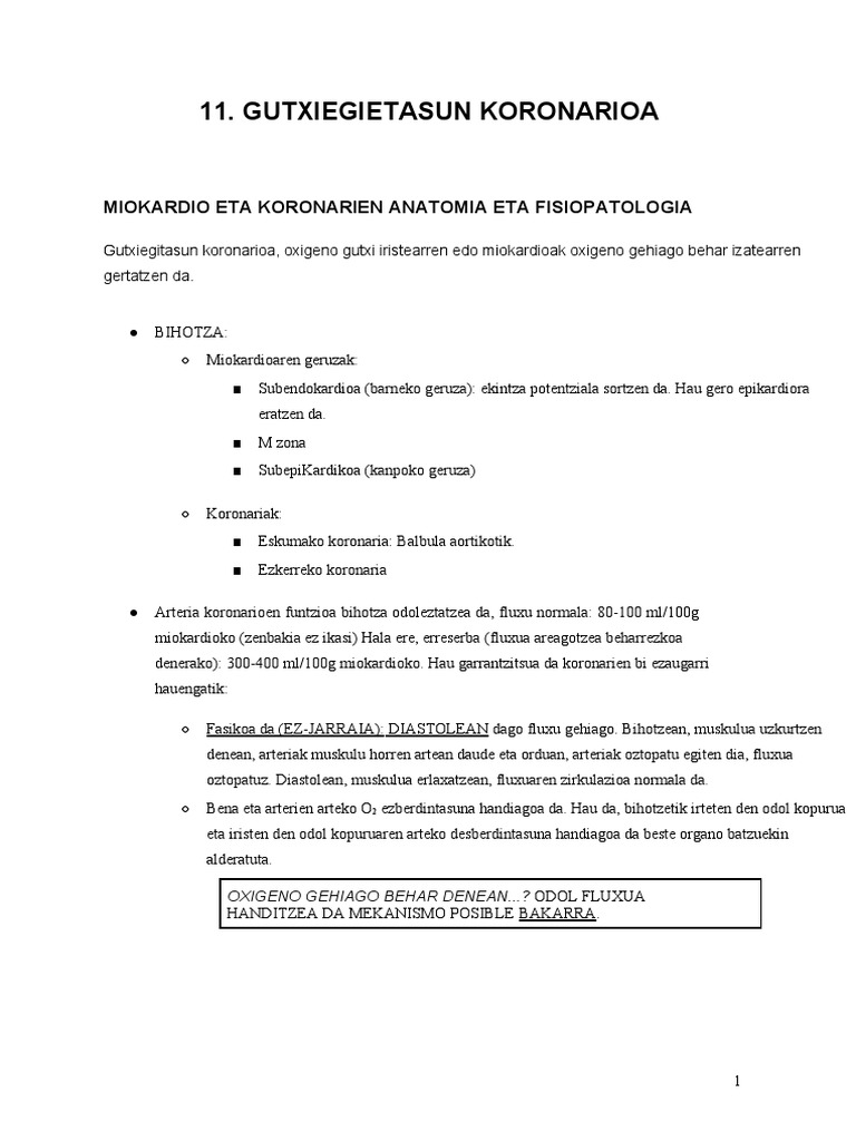 Gutxiegitasun Koronarioa Ondo | PDF