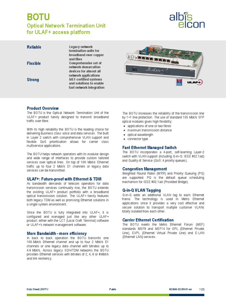 Data Sheet BOTU en | PDF | Ethernet | Computer Network