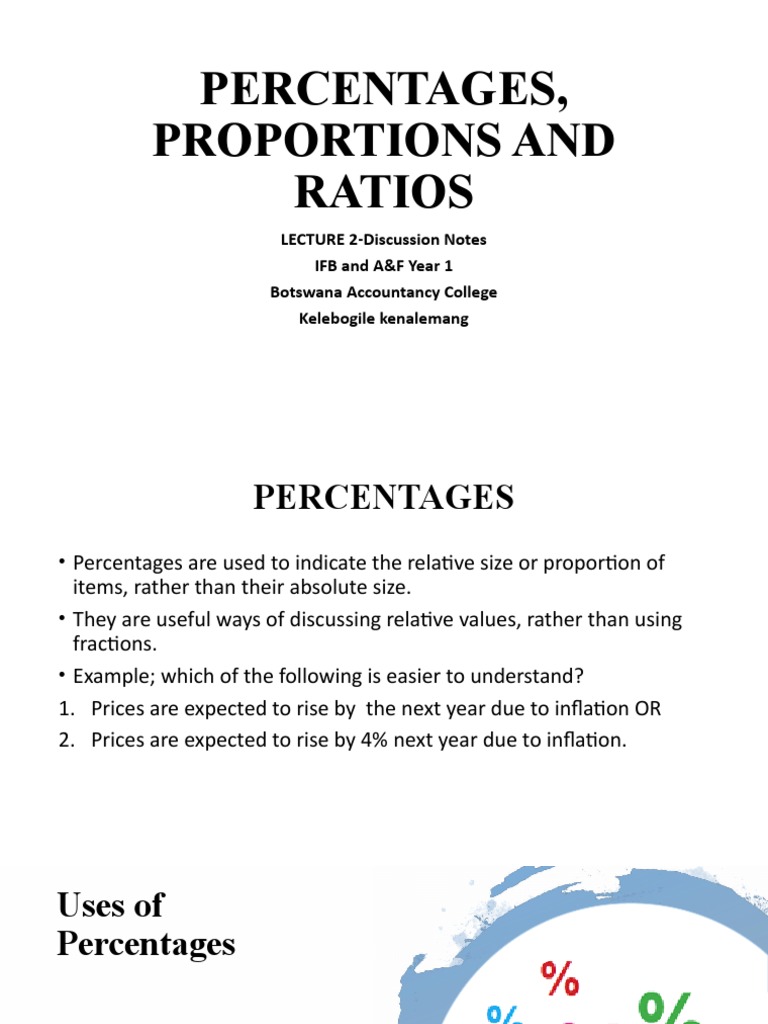 Lecture 2-Percentages | PDF | Percentage | Exponentiation