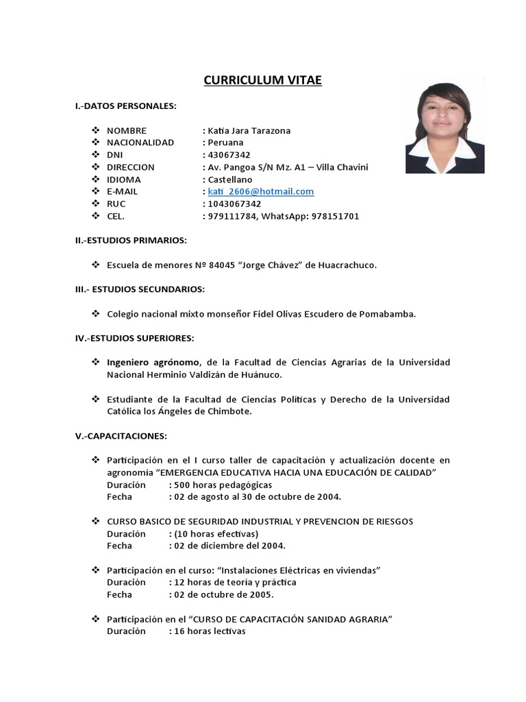CURRICULUM VITAE Katia - Agronomia 2020 | PDF