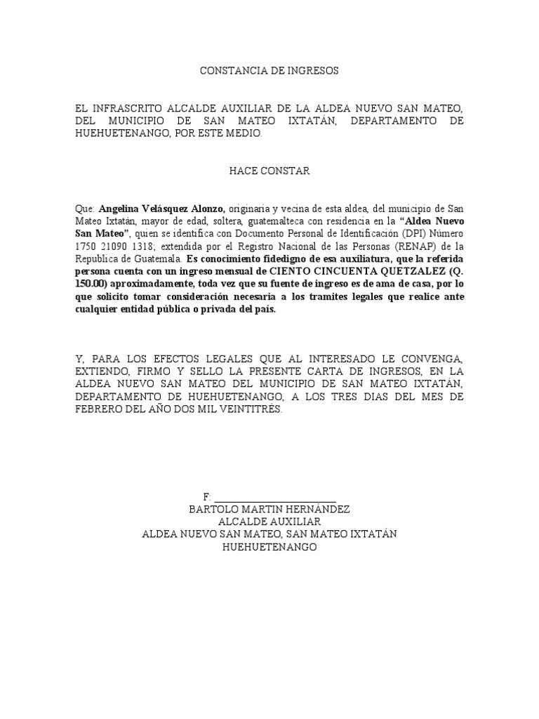 Constancia De Trabajo O Laboral Modelo Ejemplo Formato Y Como My ...