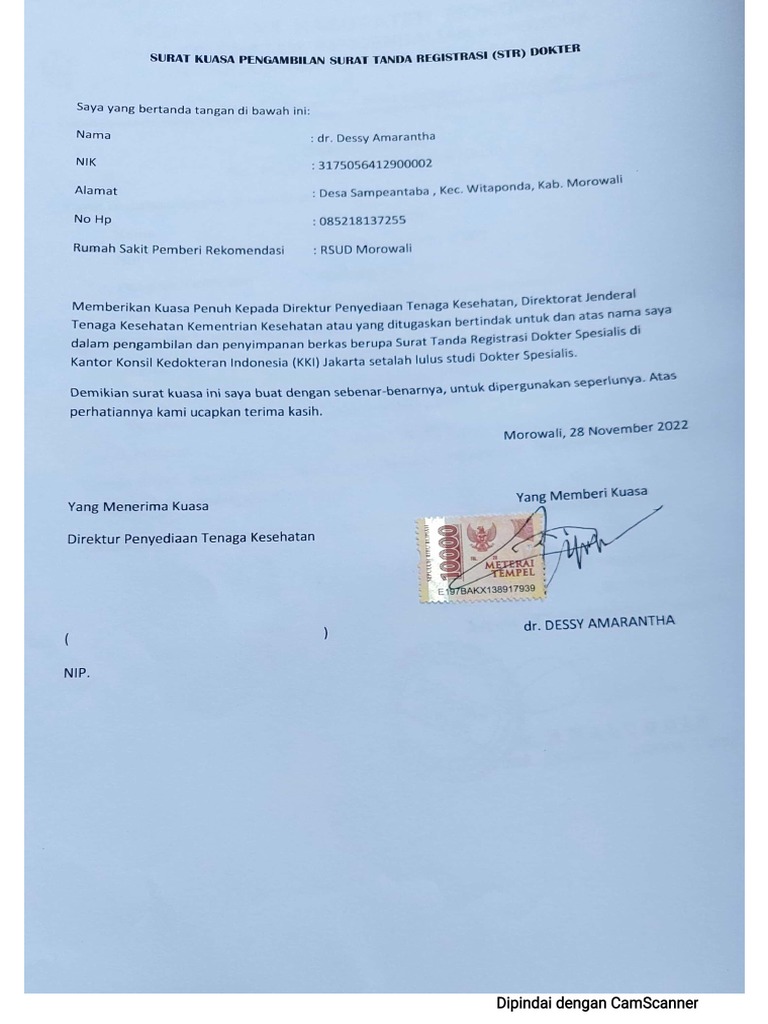 Surat Kuasa STR | PDF