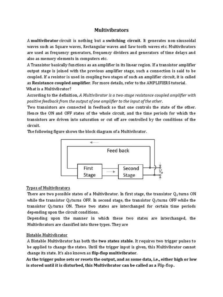 5 Multivibrators | PDF | Information And Communications Technology | Computer Science
