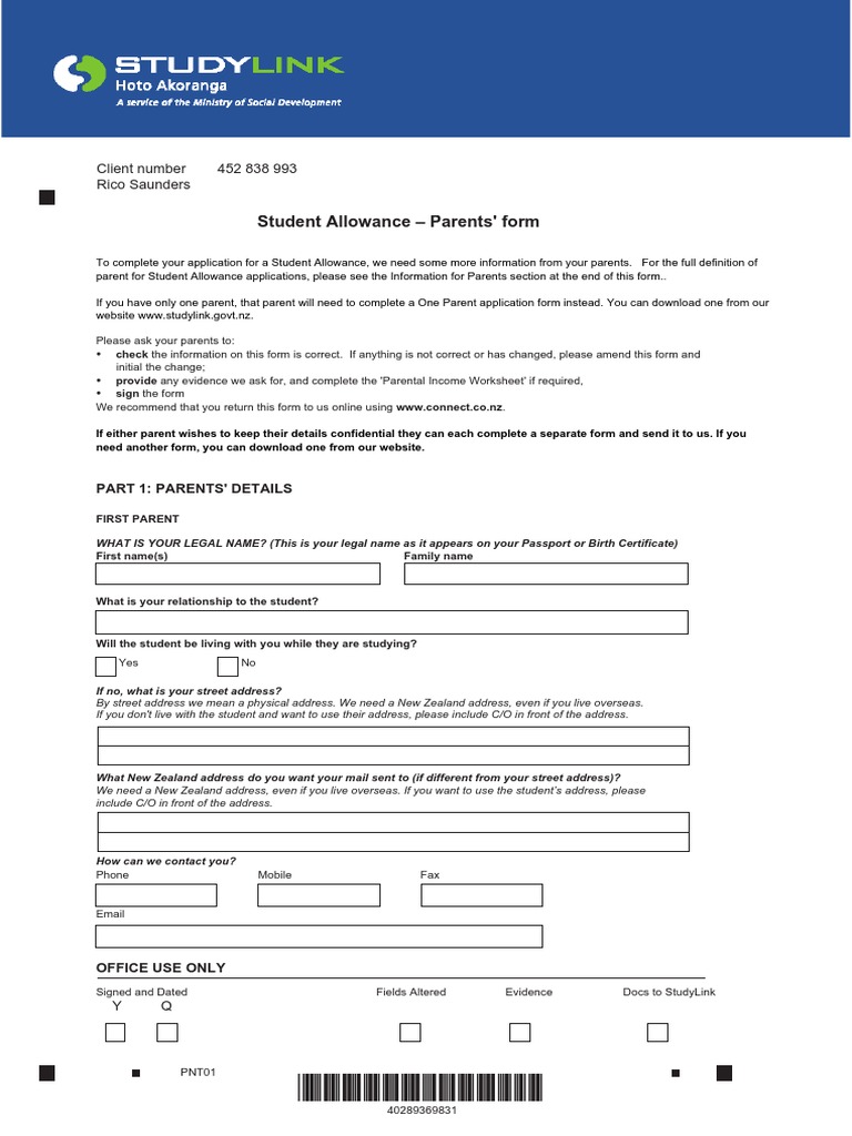 Parents Form | Download Free PDF | Pension | Income