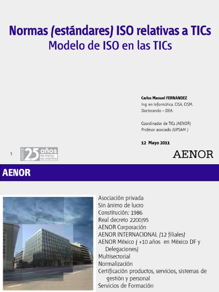 Normas (Estándares) ISO Relativas A TICs Modelo de ISO en Las TICs - PDF | PDF