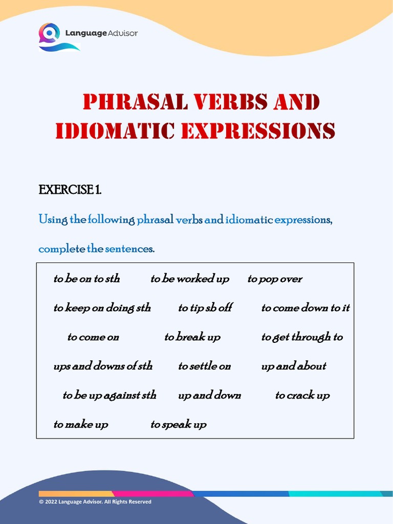 Phrasal Verbs and Idiomatic Expressions | PDF