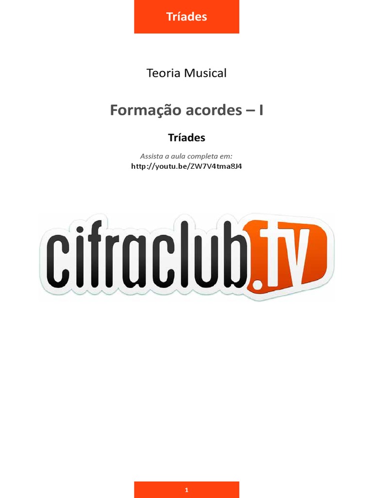 Formação de Acordes: Uma Introdução às Tríades | PDF | Acorde (música ...