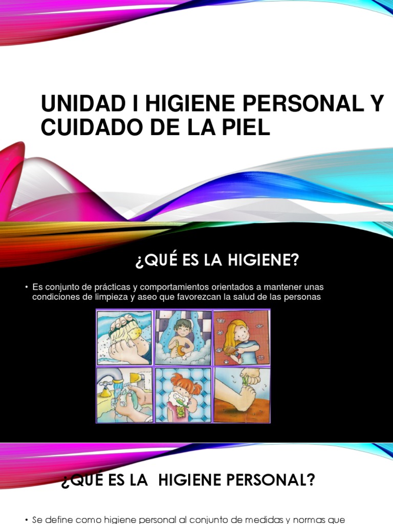 Diapositiva Unidad Higiene Personal y Cuidado de La Piel | PDF ...