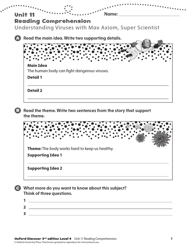 OD2e L4 Reading Comprehension WS Unit 11 | PDF