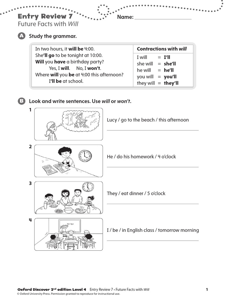 OD2e L4 Entry Review Worksheet 7 | PDF | Language Arts & Discipline