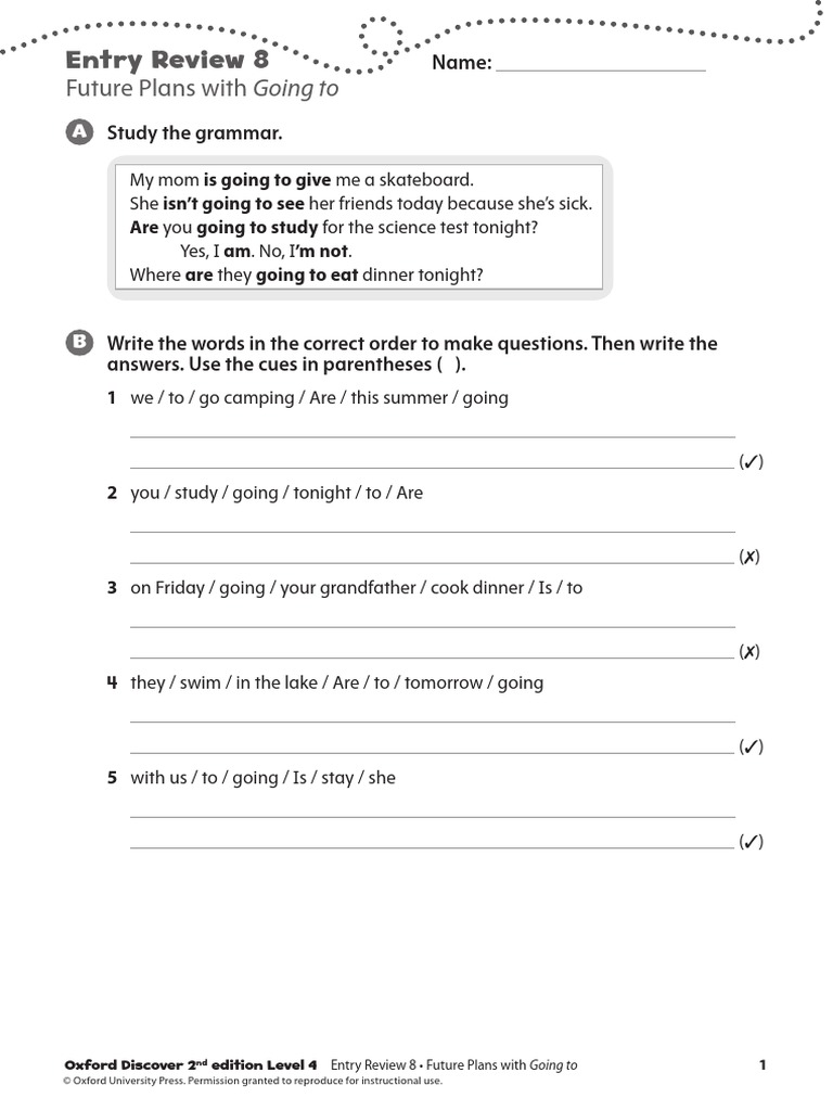OD2e L4 Entry Review Worksheet 8 | PDF