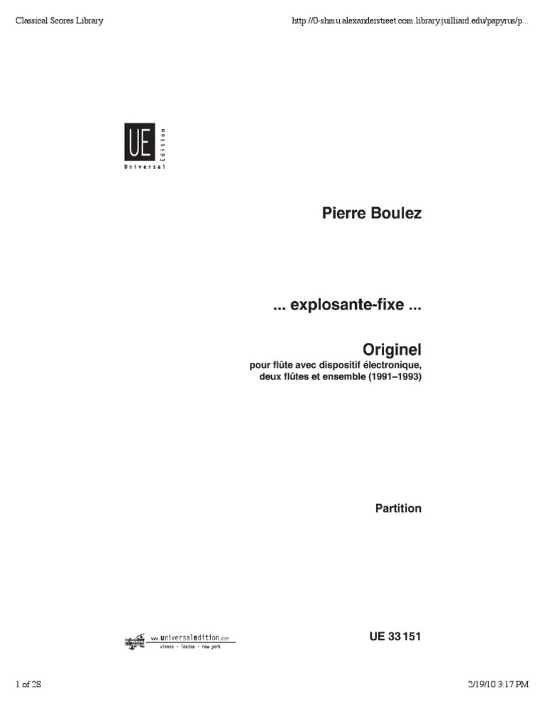 Boulez ... Explosante Fixe... 1993 | PDF | Copyright Law | Law
