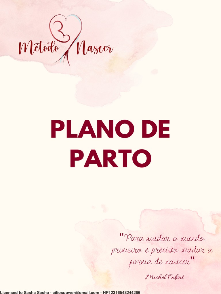 Plano de Parto Personalizado | PDF | Parto | Gravidez