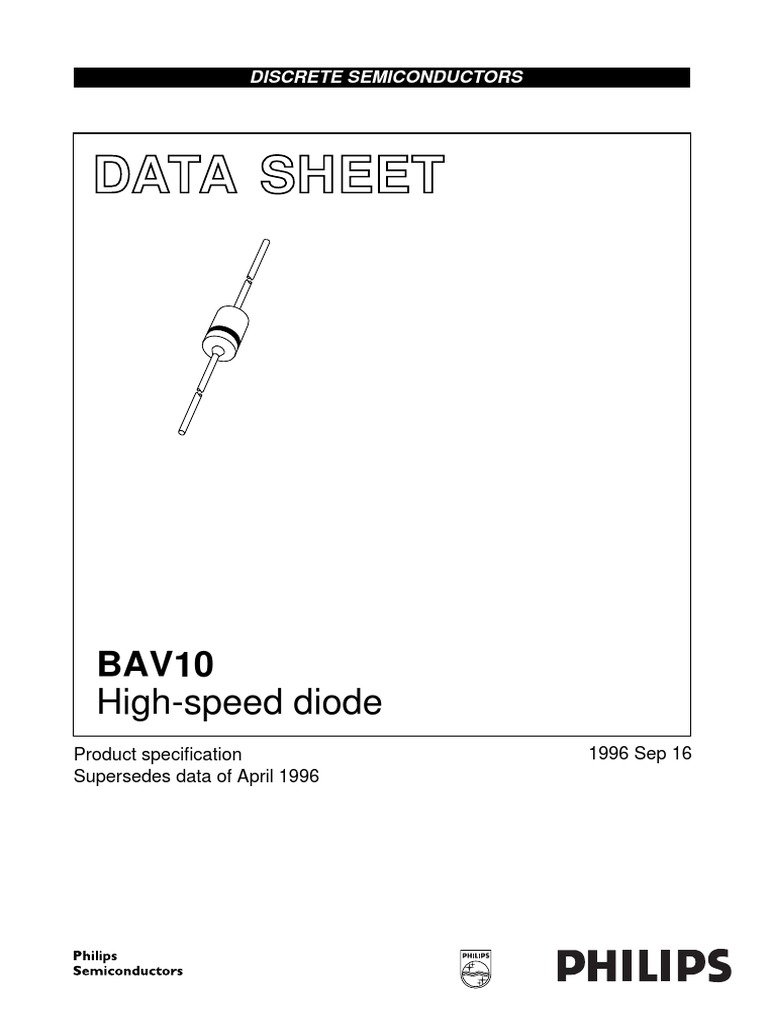 BAV10 PhilipsSemiconductors | PDF | Diode | Electrical Equipment