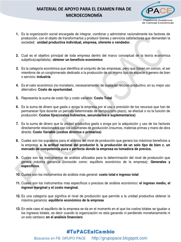 Material para Examen Final de Microeconomía | PDF | Monopolio | Oferta (economía)