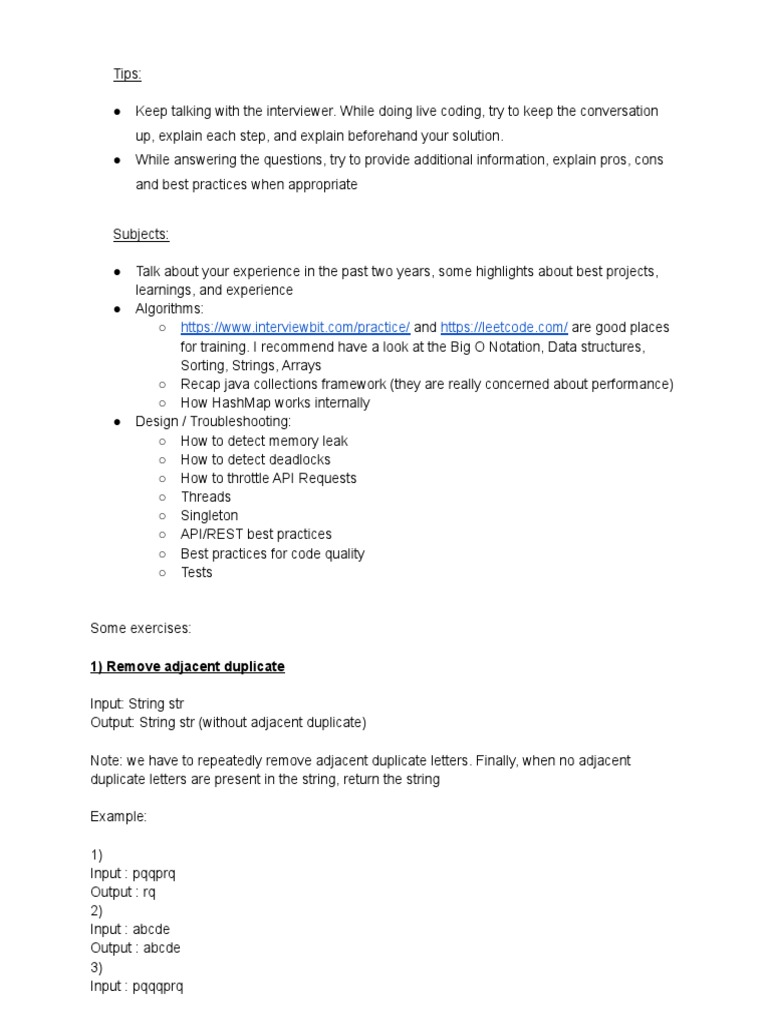 Ebay Interview | Download Free PDF | Computing | Computer Programming