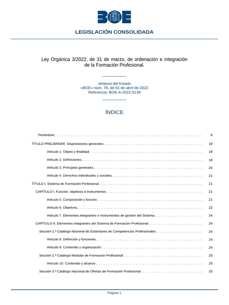 BOE A 2022 5139 Consolidado | PDF
