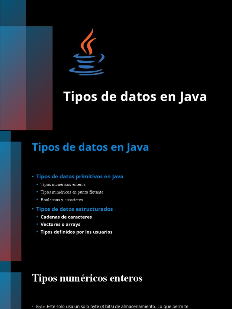Tipos de Datos en Java | PDF | Tipo de datos | Poco
