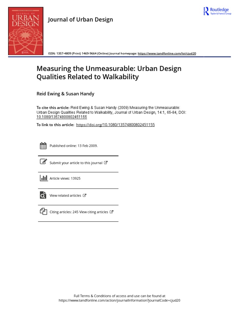 Measuring the Subjective: Quantifying Urban Design Qualities that ...