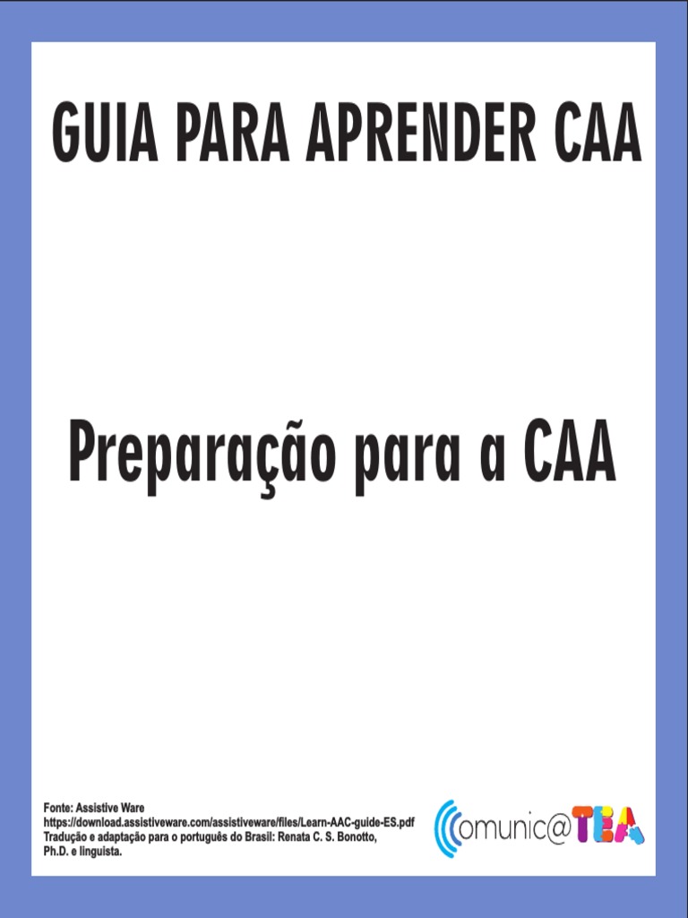 Guia para Aprender CAA | PDF | Linguística | Ciência cognitiva