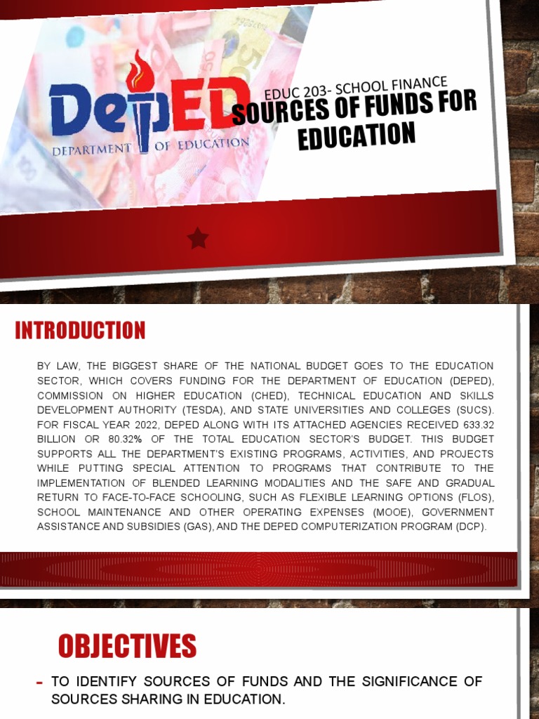 Educ 206 (School Finance) Sources of Funds For Education | PDF | Taxes | Salary