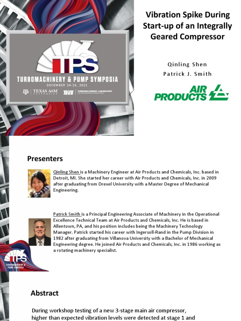Vibration Spike During Start-Up of An Integrally Geared Compressor ...