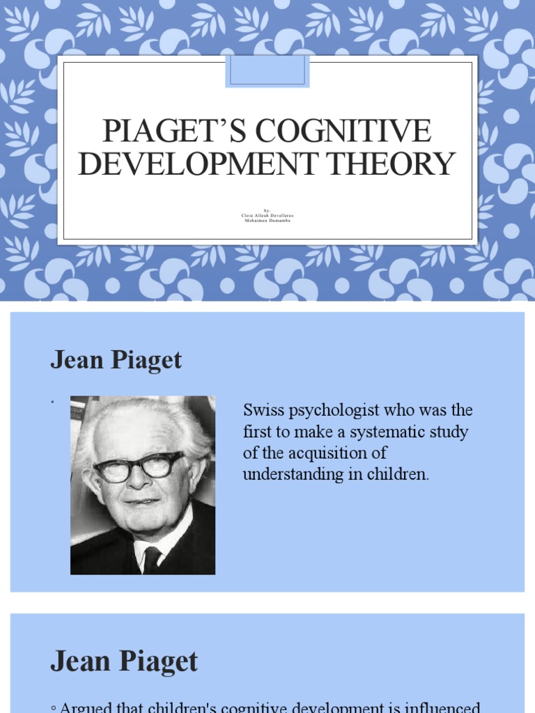 Piaget's Stages of Cognitive Development | PDF | Thought | Cognitive ...