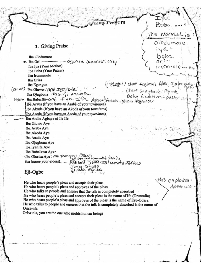 Old IFA Prayers | PDF