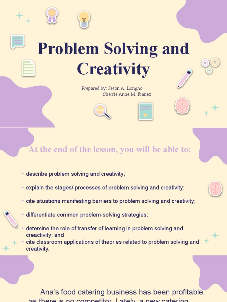 Problem Solving and Creativity | PDF | Creativity | Learning