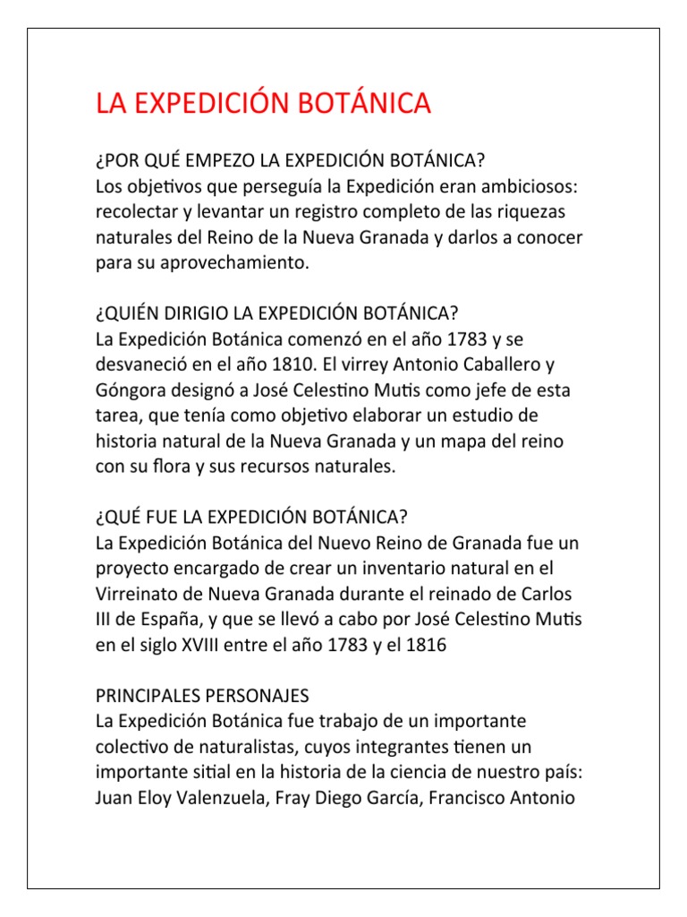 La Expedición Botánica | PDF