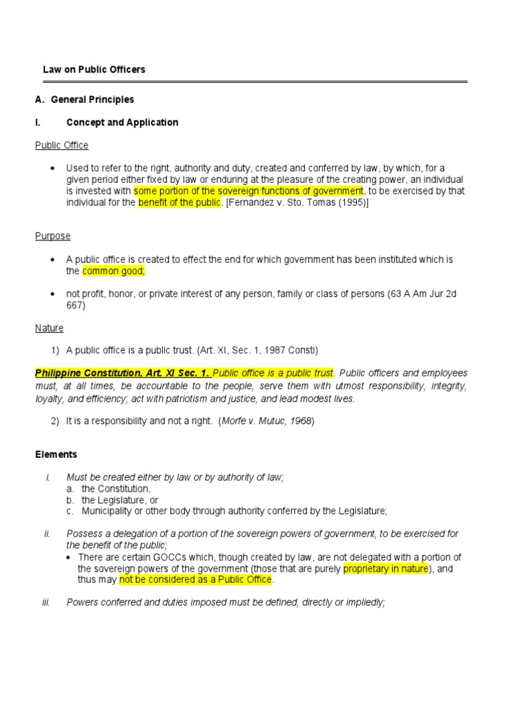 Law On Public Officers | PDF | Legal Liability | Employment
