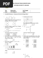 Pts Matematika SMP Kelas 8 Semester 1 | PDF