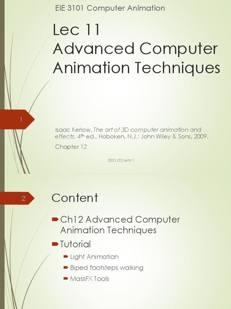 Lec11 Advanced Computer Animation Techniques - 2122 | PDF | Fluid ...