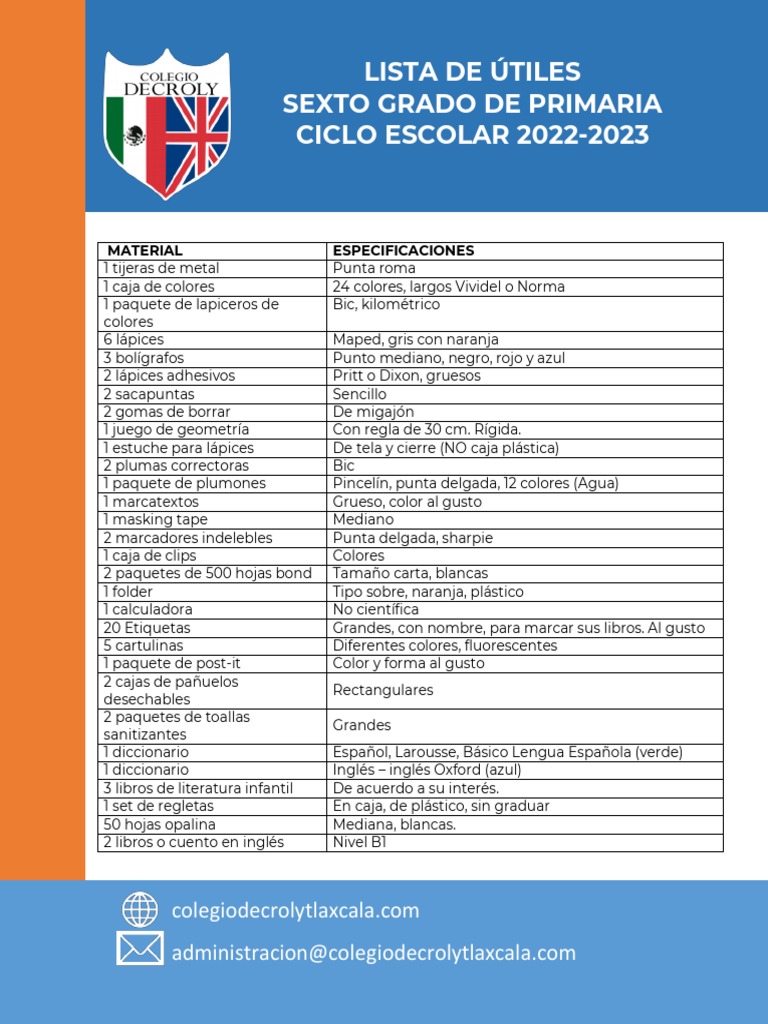 Formato de Lista Escolar | PDF | Lápiz