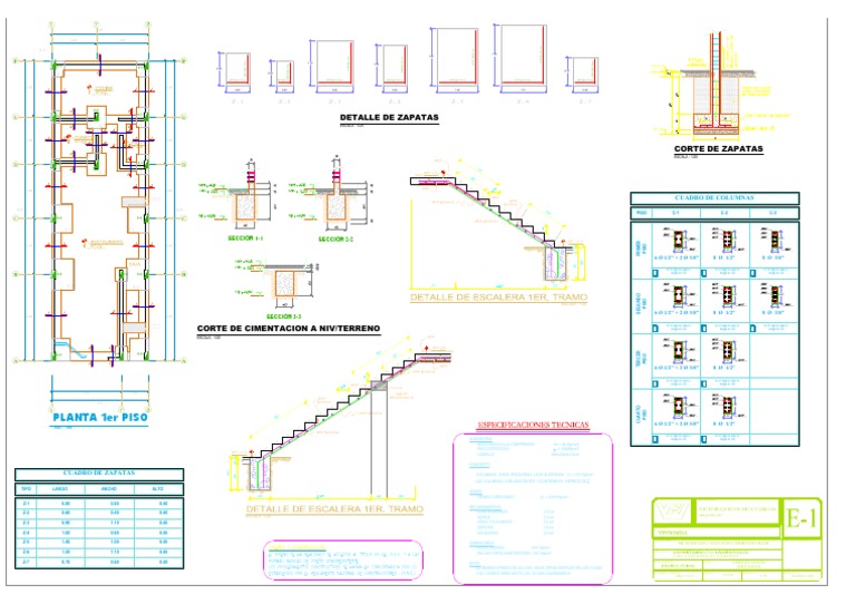 Plano de Cimentacion | PDF | Ingeniería estructural | Ingeniero civil