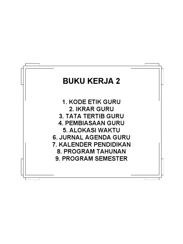 Kode Etik, 2. Ikrar Guru, 3. Tata Tertib Guru, 4. Alokasi Waktu, 5 ...