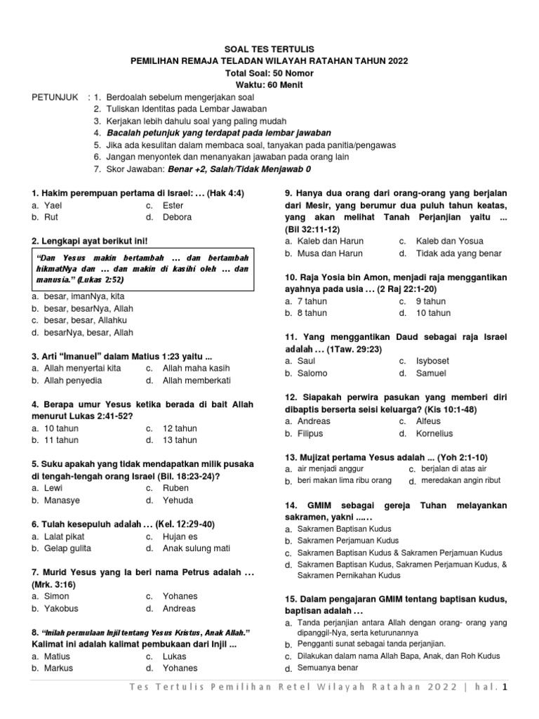 Soal Retel Wil 2022 | PDF
